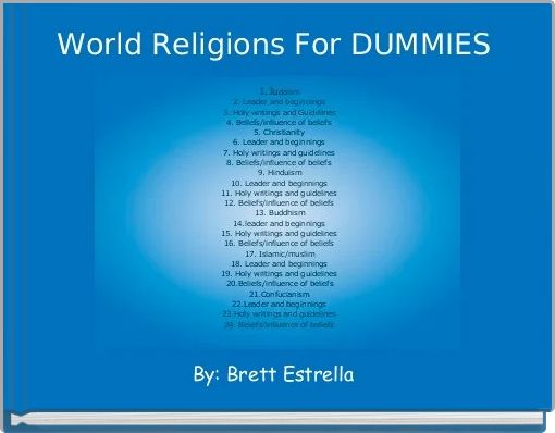 "World Religions For DUMMIES" - Free stories online. Create books for ...