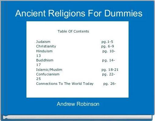 "Ancient Religions For Dummies" - Free stories online. Create books for ...