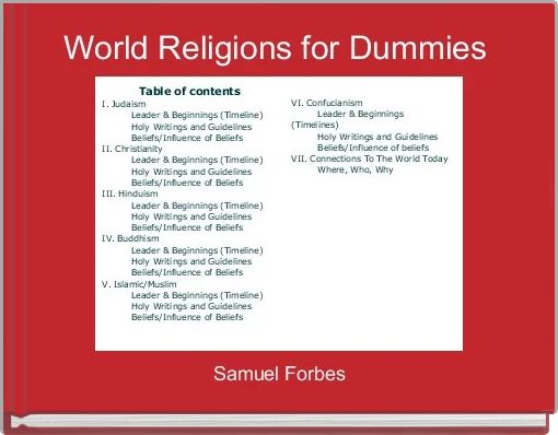 "World Religions for Dummies" - Free stories online. Create books for ...