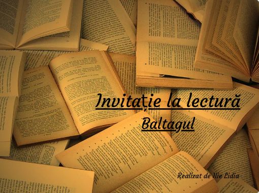 "Invitație la lectură Baltagul" - Free stories online. Create books for ...