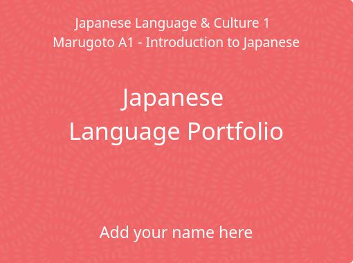"Japanese Language & Culture 1 Marugoto A1 - Introduction to Japanese ...