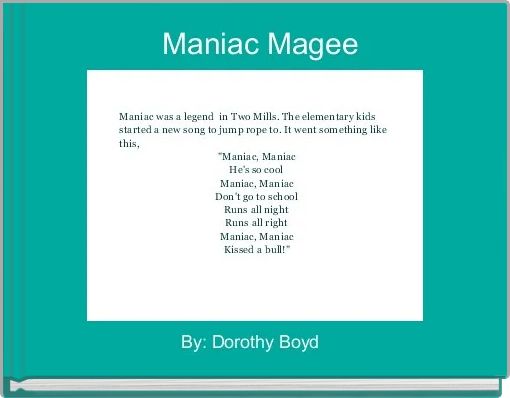 "Maniac Magee" - Free stories online. Create books for kids | StoryJumper