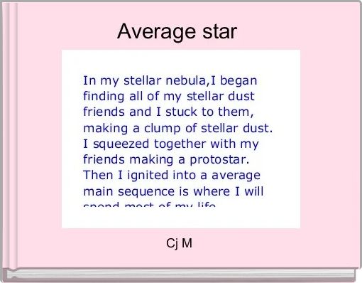 "Average star" - Free stories online. Create books for kids | StoryJumper