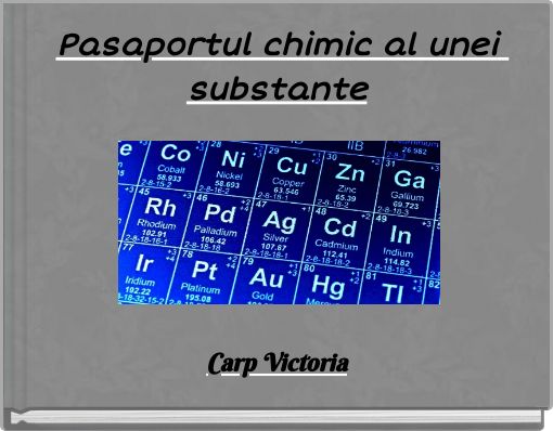"Pasaportul chimic al unei substante" - Free stories online. Create ...